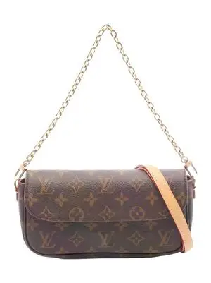 LOUIS VUITTON 2021-2026 Monogram Ivy Wallet On Chain Satchel - Brown