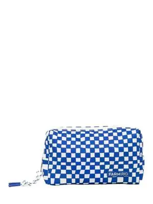 Farm Rio Checked Pouch - Blue
