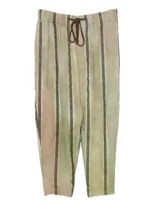 UMA WANG Striped Tapered Trousers - Neutrals