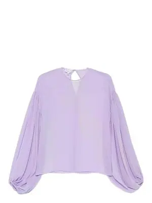 GIADA CURTI Balloon-sleeve Top - Purple