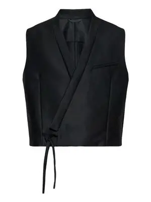 Kenzo Tie-waist Gilet - Black