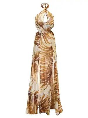 Just Cavalli Printed Maxi Dress - Neutrals