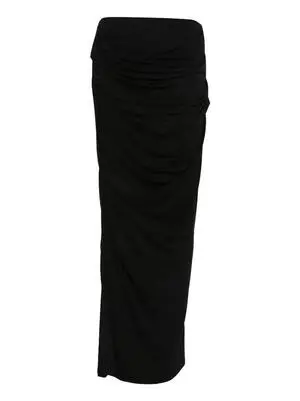ENTIRE STUDIOS Ruched Maxi Skirt - Black