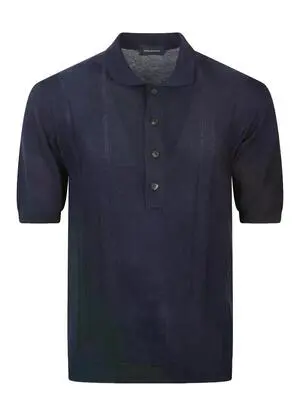 Tagliatore Buttoned Polo Shirt - Blue