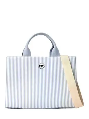 Karl Lagerfeld Ikon Choupette Striped Tote - Blue