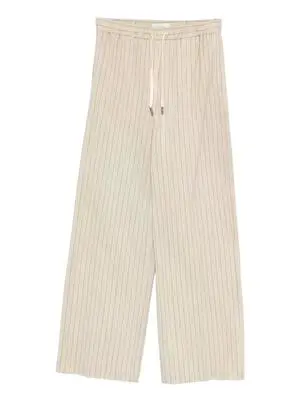 CIRCOLO 1901 Striped Trousers - Neutrals