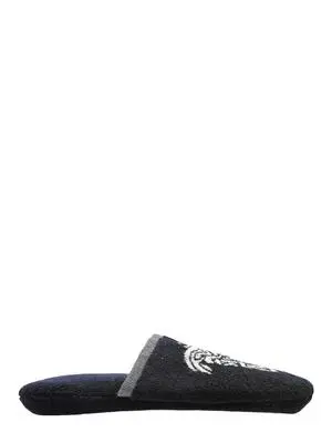 Versace Cotton Terry Jacquard Medusa Slippers - Blue