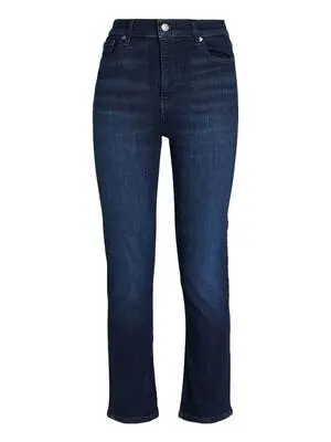 FRAME Le High Straight High-rise Jeans - Dark Denim