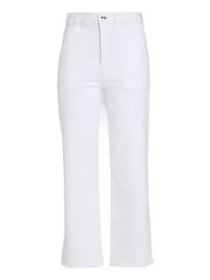 FRAME The Modern Pocket Cropped Wide-leg Jeans - White