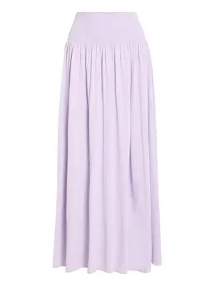 Zimmermann Gathered Stretch-knit Maxi Skirt - Lilac