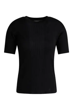 Loulou De Saison Avalyn Ribbed Cotton-jersey Top - Black