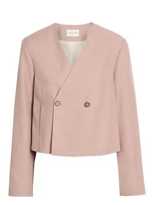 Loulou De Saison Malli Double-breasted Twill Blazer - Blush