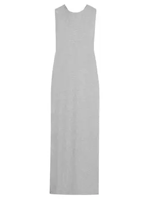 Loulou De Saison Rayna Knotted Pima Cotton-jersey Midi Dress - Gray
