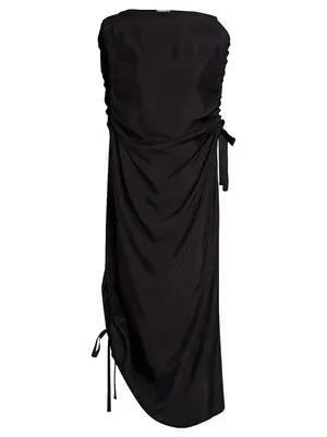 BY MALENE BIRGER Chita Ruched Twill Midi Dress - Black