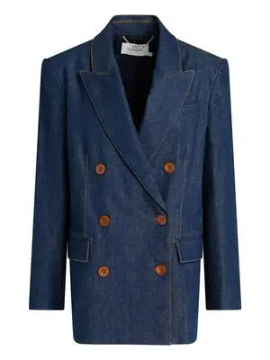 ZIMMERMANN Double-Breasted Denim Blazer