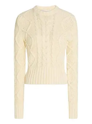 Zimmermann Cable-knit Cotton Sweater - Cream