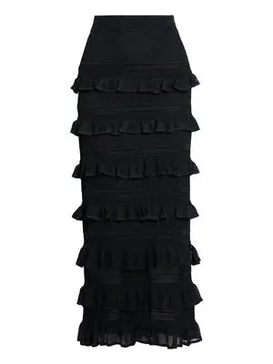 Zimmermann Pointelle-knit Midi Skirt - Black