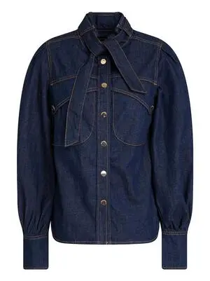 Zimmermann Tleneck Denim Shirt - Dark Denim