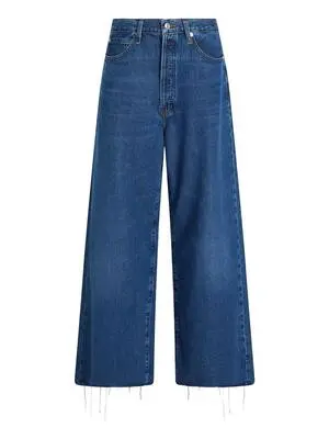 FRAME Le Low Baggy Wide-leg Jeans - Mid Denim