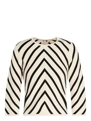 Zimmermann Striped Ribbed Jersey Top - Ecru