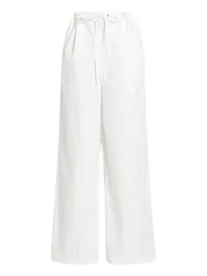 NILI LOTAN Kai Cotton-poplin Wide-leg Pants - White