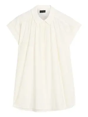 NILI LOTAN Normandy Embroidered Cotton-voile Blouse - Ivory