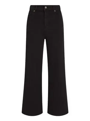 FRAME Le Palazzo High-rise Wide-leg Jeans - Black