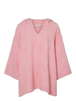 Hunza G Towelling Hooded Poncho - Pink