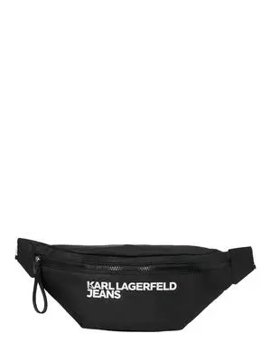 Karl Lagerfeld Logo Zip Belt Bag - Black