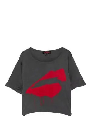 JADE JAGGER Logo-print T-shirt - Grey