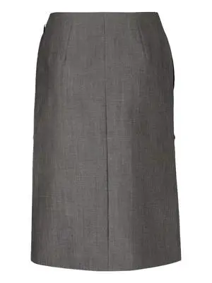 Fendi Straight Midi Skirt - Grey