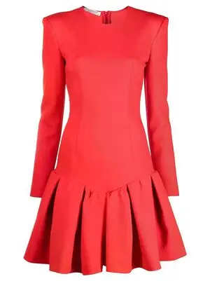 Philosophy Di Lorenzo Serafini Pleated Hem Long-sleeve Dress - Red