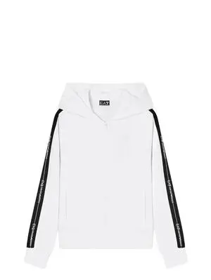 EA7 Stretch Jersey Full Zip Hoodie - White