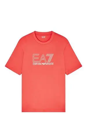 Emporio Armani Visibility Cotton-Jersey Crew-Neck T-Shirt Red