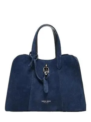 Giorgio Armani Suede Tote Bag - Blue