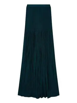 Giorgio Armani Oversized Pleated Viscose Skirt - Green