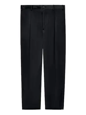 Giorgio Armani Velvet Single-pleated Trousers - Black