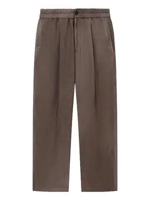 Giorgio Armani Iridescent Viscose Trousers - Natural