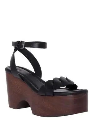 Paige Romy Ankle Strap Platform Sandal - Black