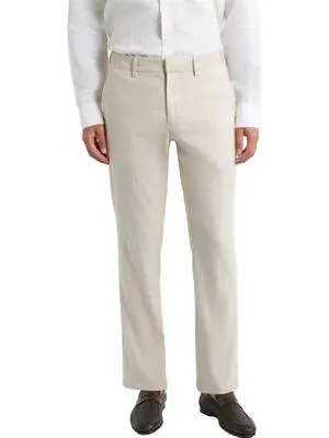Nordstrom Linen Blend Tapered Trousers - Grey Moonbeam - White