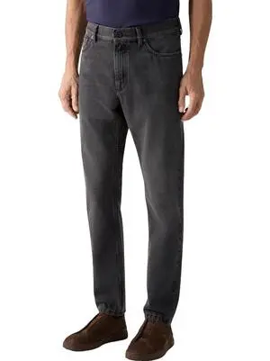 Zegna Stone-washed Roccia Cotton Jeans - Black