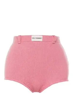DES_PHEMMES Ribbed Culottes Pink