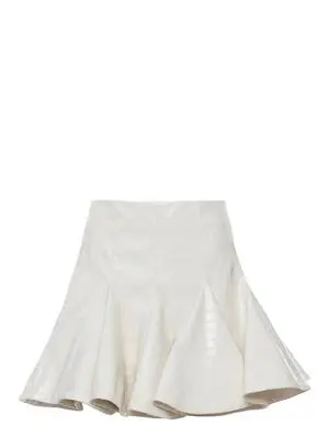 DES_PHEMMES Godet Mini Skirt - White