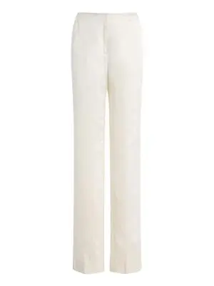 TOTÊME Raw-Hem Crepe Straight-Leg Pants