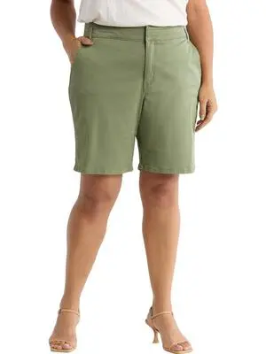 Wit & Wisdom Skyrise High Waist Bermuda Shorts - Basil