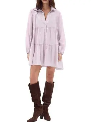 Deluc Gomera Tiered Babydoll Mini Dress - Pink