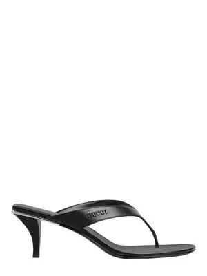 Gucci Vittoria Thong Sandals - Black
