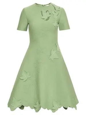Oscar De La Renta Ivy Cutout Knit Dress - Green