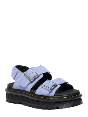 Dr. Martens Zebzag Suede Platform Sandals - Blue