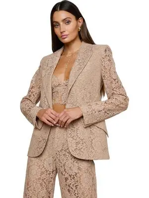 L'Agence Chamberlain Lace Blazer - Cappuccino